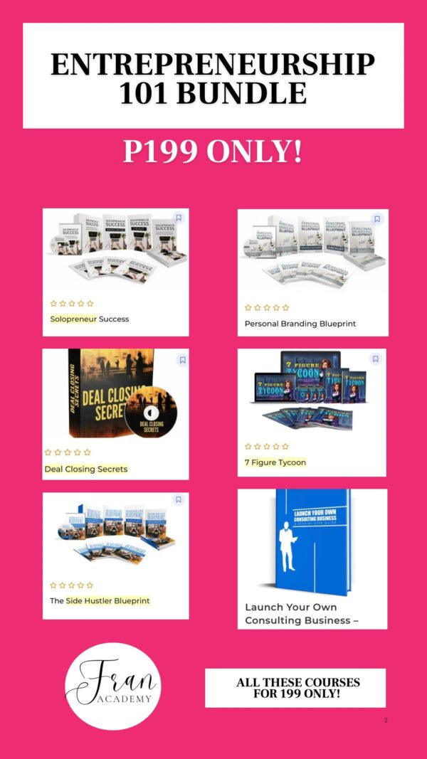 Entrepreneurship 101 Bundle